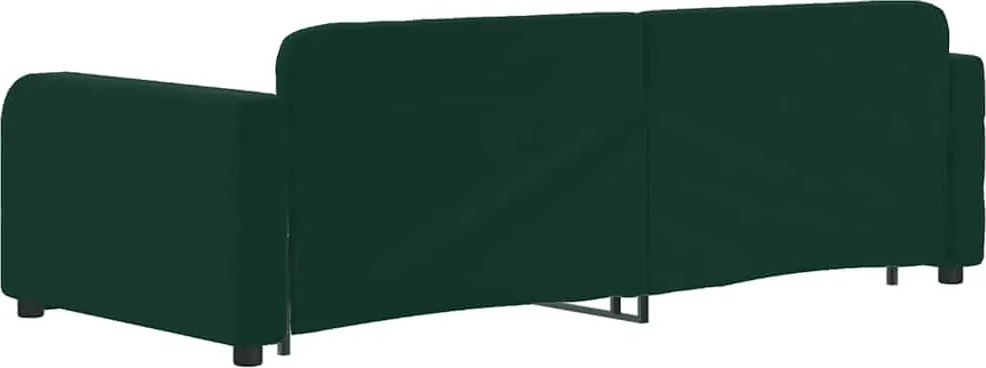 Válenda s přistýlkou tmavě zelená 90 x 200 cm samet 3196931