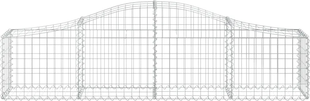 Klenuté gabionové koše 2 ks 200x30x40/60 cm pozinkované železo 3145367