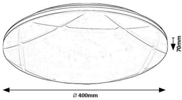 Rabalux 71053 - LED Stropní svítidlo OSWALD LED/24W/230V 4000K pr. 40 cm