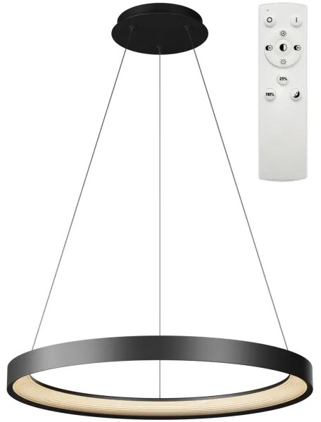 Top Light-LED St. lustr na lanku ORBIT LED/40W/230V 3000-6500K pr.50 cm černá+DO