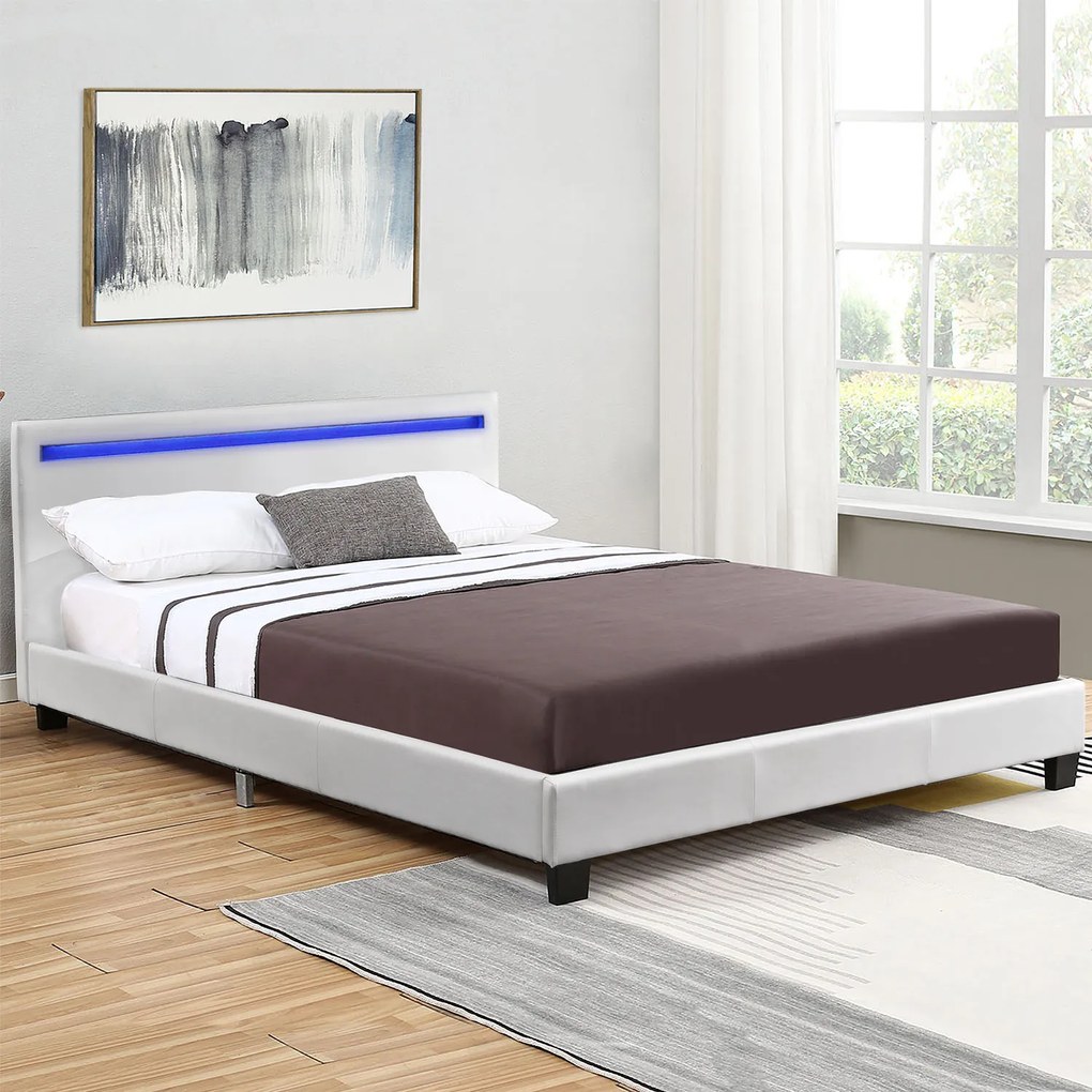 Čalouněná postel Verona 120 x 200 cm - bílá