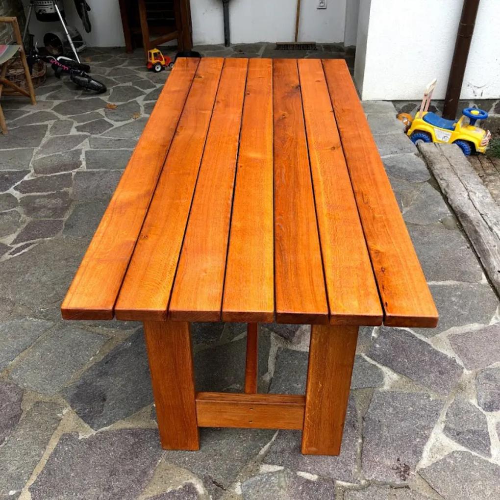 KULHÁNEK Klasický stůl dubový Odstín nátěru: individuální, Velikost desky: 190x80 cm