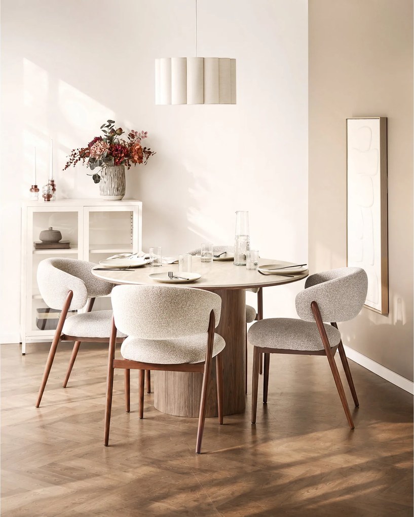 House Nordic Jídelní stůl DELPHI tmavě hnědý ø120 cm 2203146
