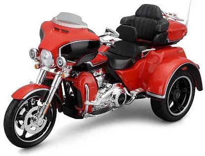 Maisto harley-davidson trikes - cvo tri glide 2021 1:12 červená