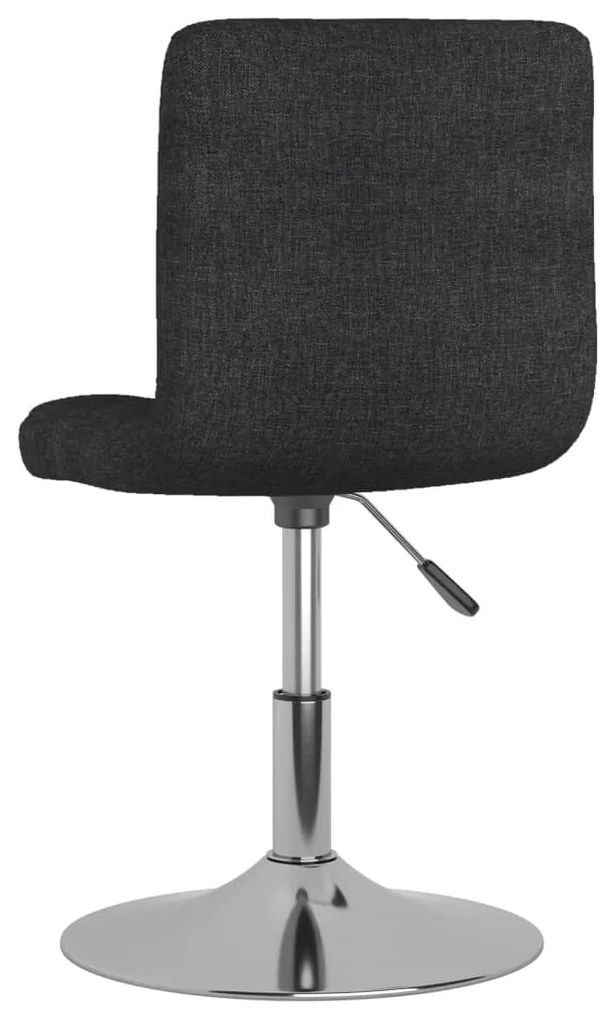 vidaXL 3087454 Marketos Swivel Dining Chairs 4 pcs Black Fabric (334215×2)