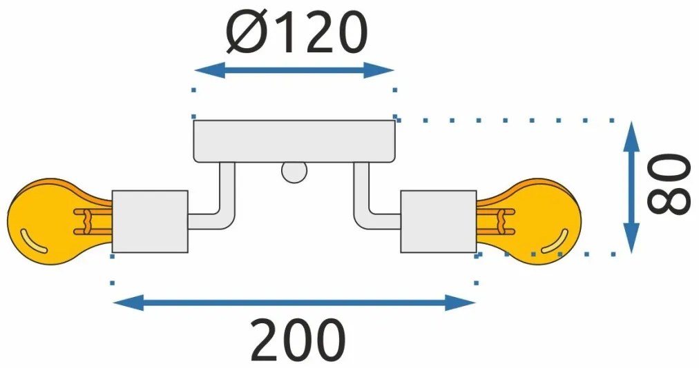 Kovové stropní svítidlo APP704-3C zlaté