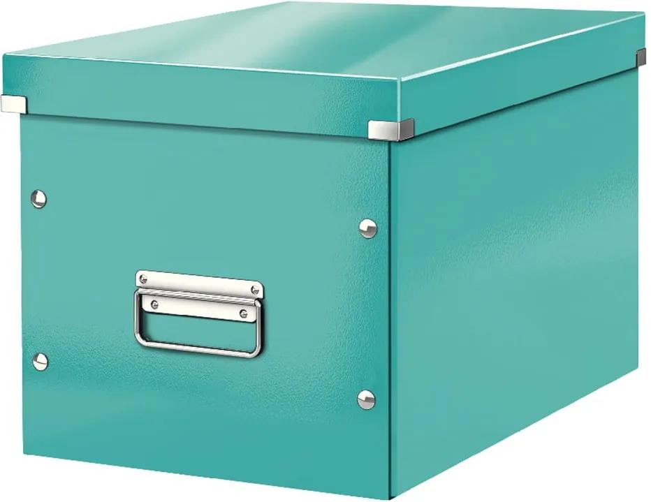 Tyrkysově modrá úložná krabice Leitz Office, délka 36 cm