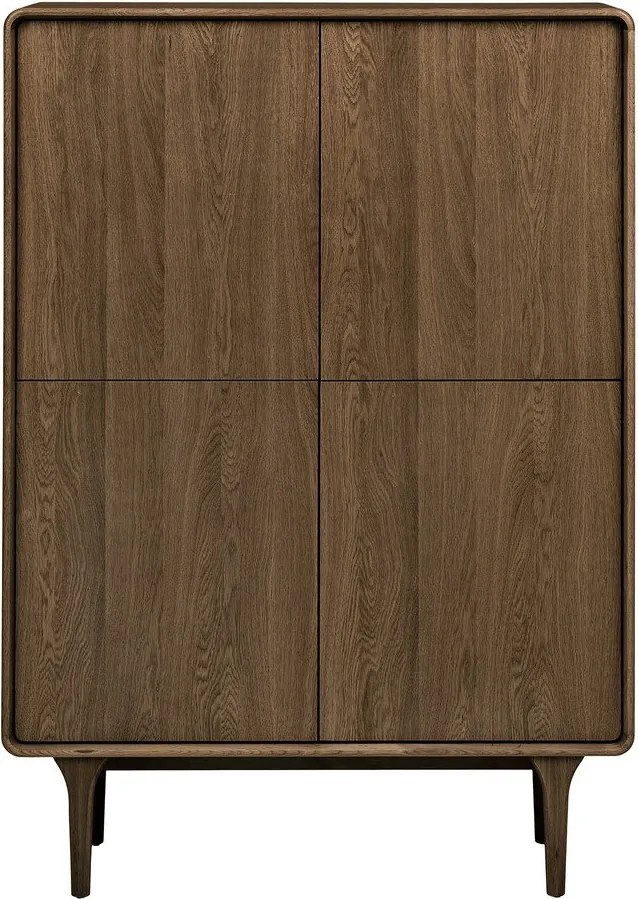 Tmavě hnědá skříňka v dekoru dubu 100x140x40 cm Darwin – House Nordic