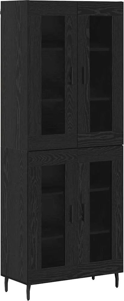 Vysoký bufet 2 ks Černý dub 69,5 x 34 x 180 cm Kompozitní dřevo 3403182
