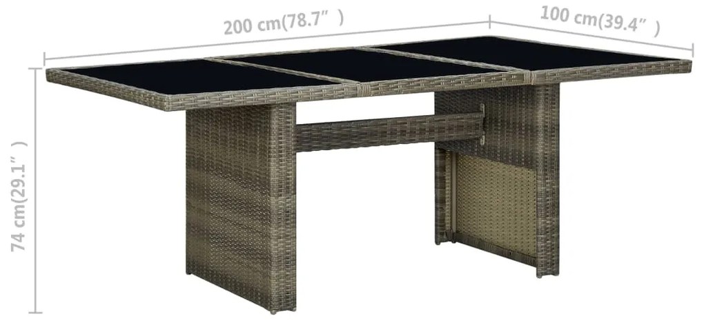 vidaXL Marketos 9dílný zahradní jídelní set s poduškami polyratan hnědý
