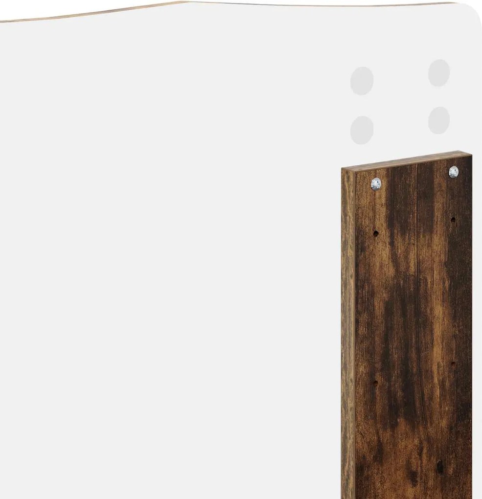 Rám postele s čelo Kouřový dub 120 x 200 cm Kompozitní dřevo 3413625
