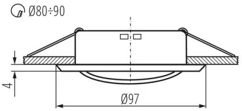 Podhledové svítidlo Kanlux ARGUS II CT-2115-C chrom sklopný 37159