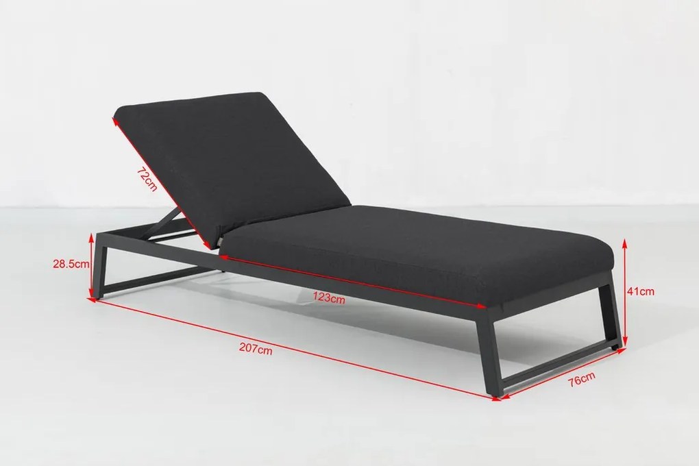 Doppler MELIA LIKA-TEX® zahradní lehátko antracit