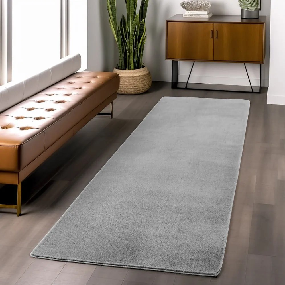 Světle šedý pratelný běhoun 80x250 cm Joy 1400 – Ayyildiz Carpets