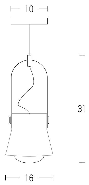 Zambelis 18192 závěsné svítidlo matně černé, 1xE27, 31cm