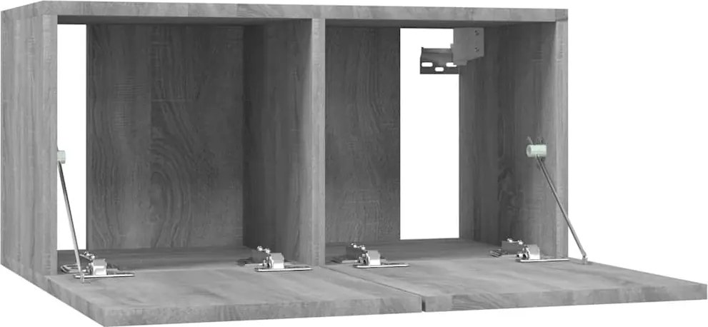 Nástěnné TV skříňky 4 ks šedé sonoma 60 x 30 x 30 cm kompozit 3120204
