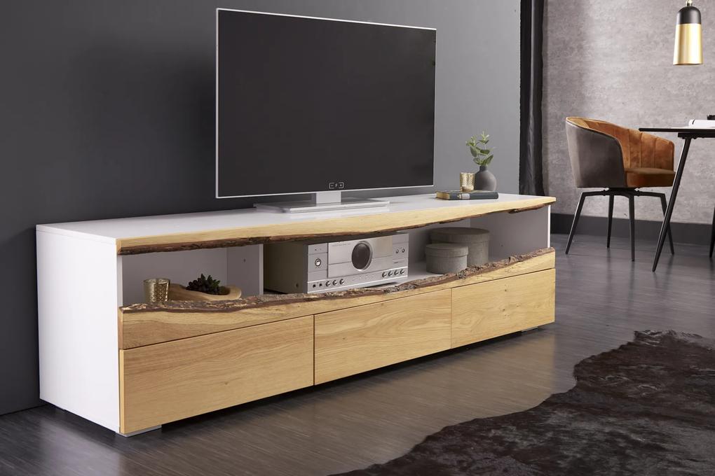 Designový dřevěný/masivní TV stolek – Albertina