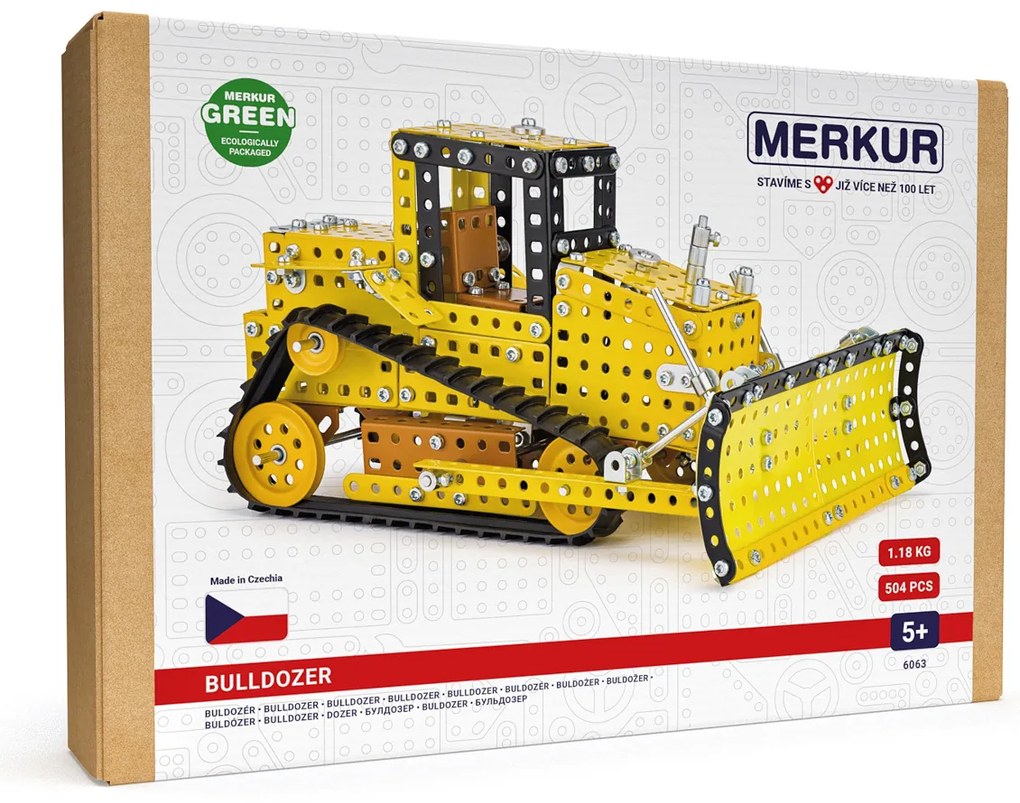 Stavebnice merkur buldozer, 504 dílků