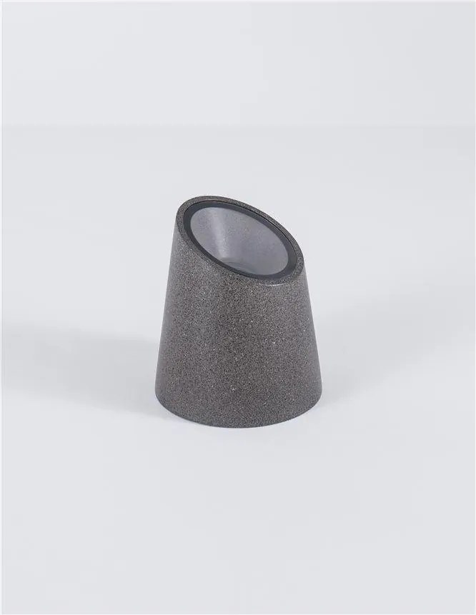 NV 9470581 Venkovní sloupkové svítidlo FOX tmavě šedý pískovec skleněný difuzor GU10 1x7W 100-240V bez žárovky IP65 - NOVA LUCE