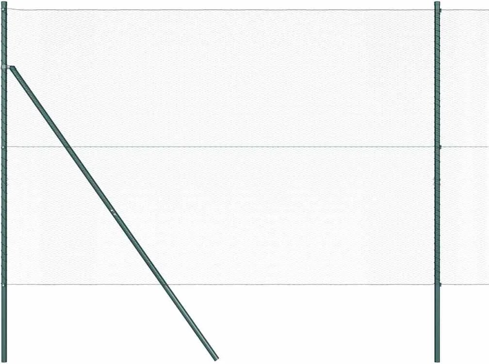 Hexagonální kotvení plotu 10 x 1,5 m Ocel potažená PVC Zelená 3352648