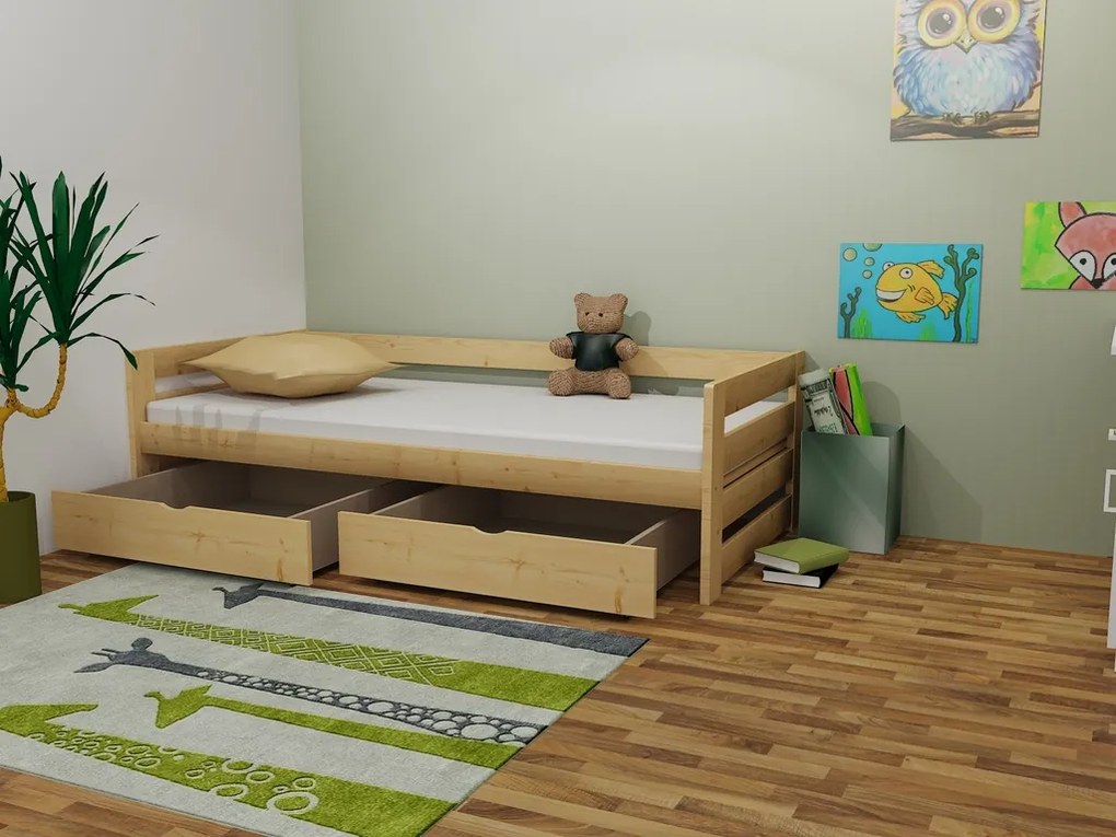 Vomaks Dětská postel M 002 NEW* 90 x 160 cm surové dřevo