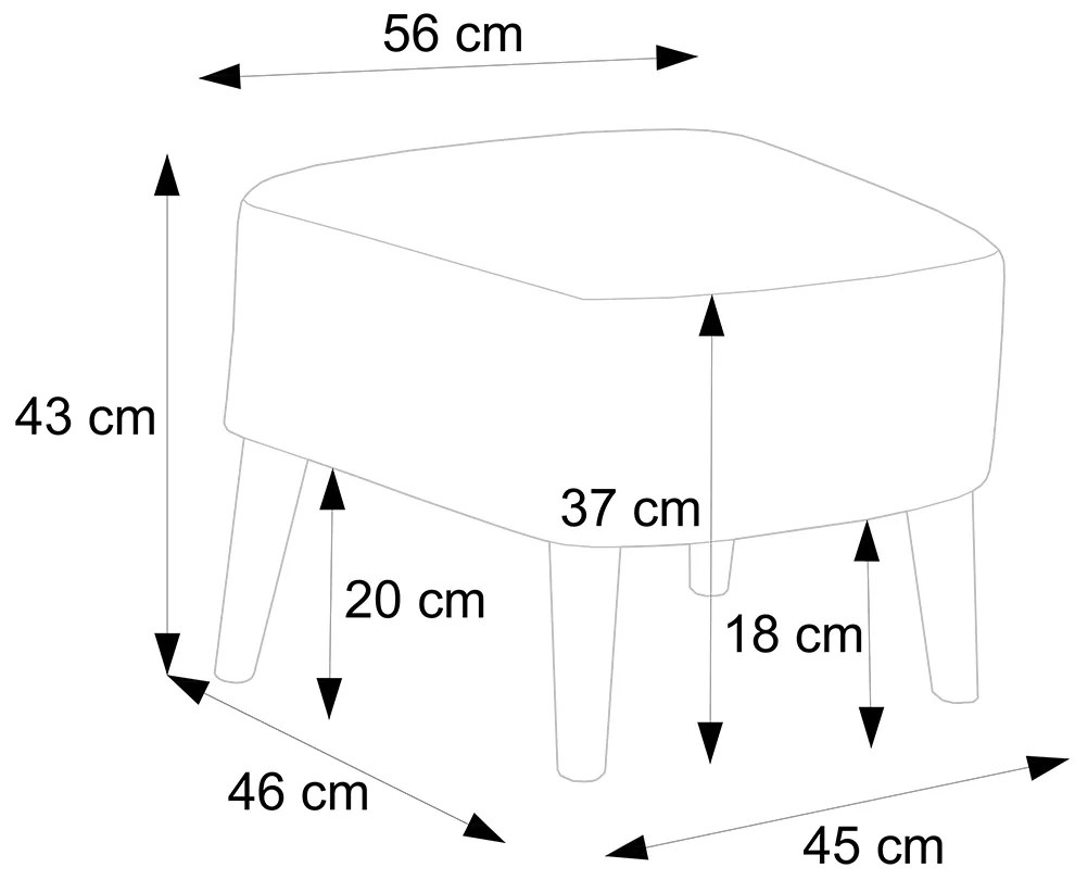 Křeslo ušák s podnožkou Next | FUNKČNÍ LÁTKA | šedočerná 99 | černé nohy | AKCE