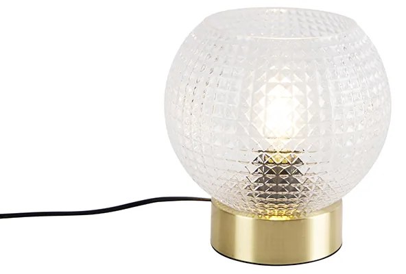 Art deco stolní lampa mosaz - Sphere