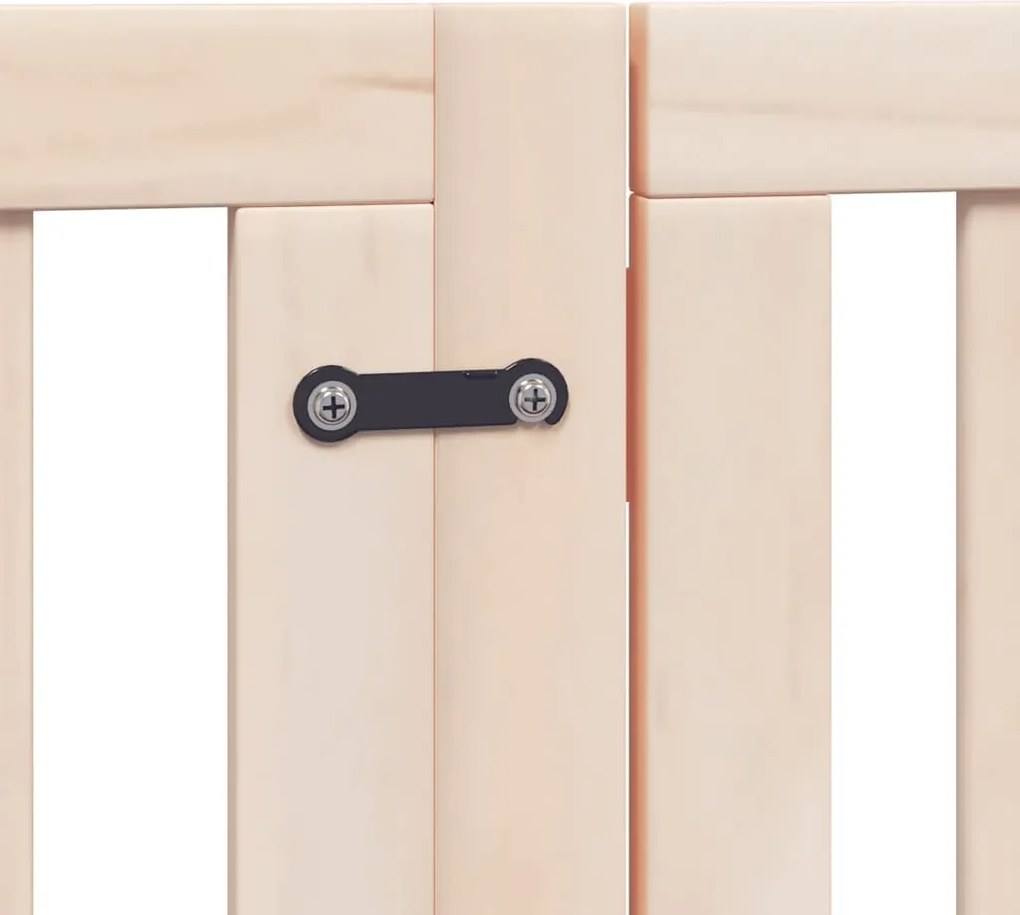 Zábrana pro psy s dvířky skládací 15 panelů 750 cm topol 3155646