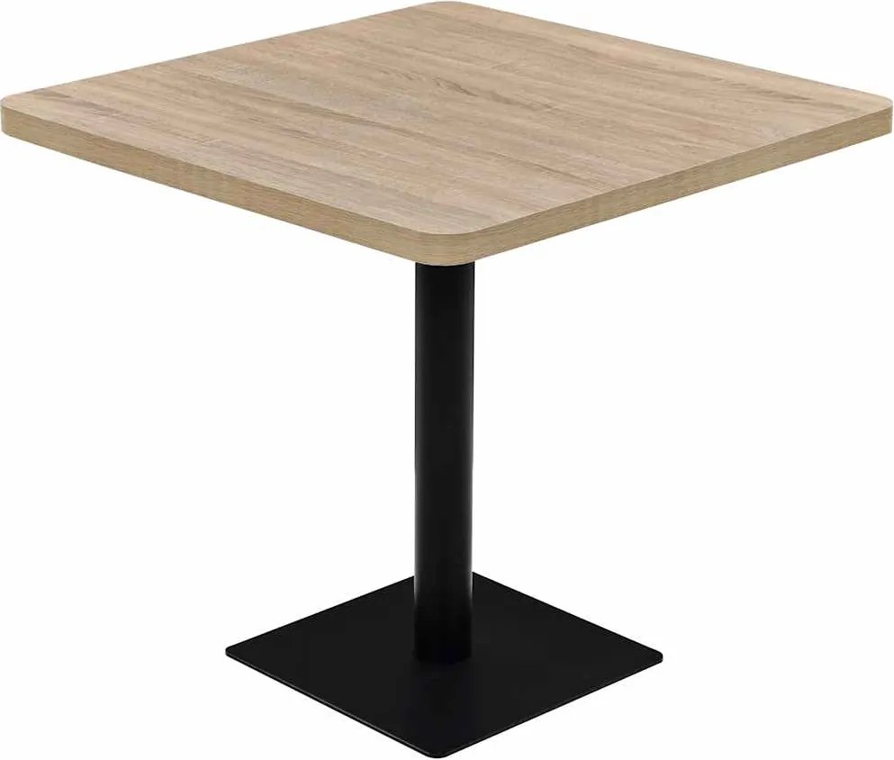 Bistro stolek MDF a ocel čtvercový 80 x 80 x 75 cm 245614