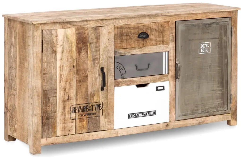 furniture-nabytek.cz - Masivní příborník Padma z mangového dřeva, lakovaný, přírodní barva