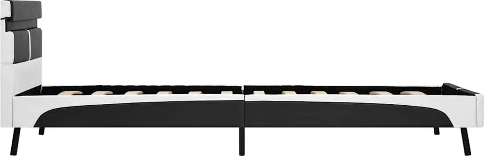Rám postele s LED světlem šedý umělá kůže 90 x 200 cm 280307