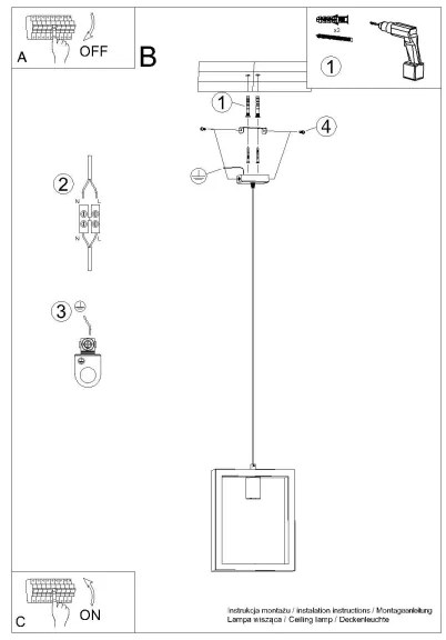 Sollux SL.1310 - Lustr na lanku ARIES 1xE27/15W/230V buk/béžová
