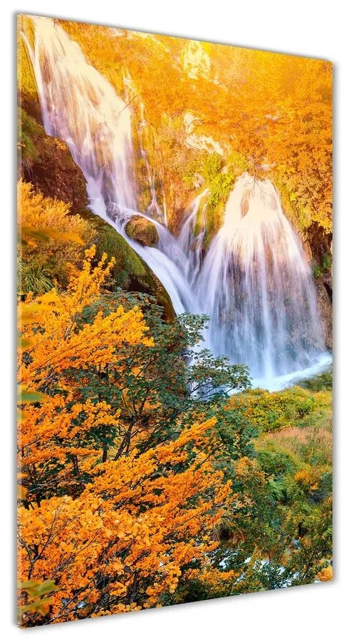 Wallmuralia Foto obraz akrylový Vodopád podzim 70x140 cm