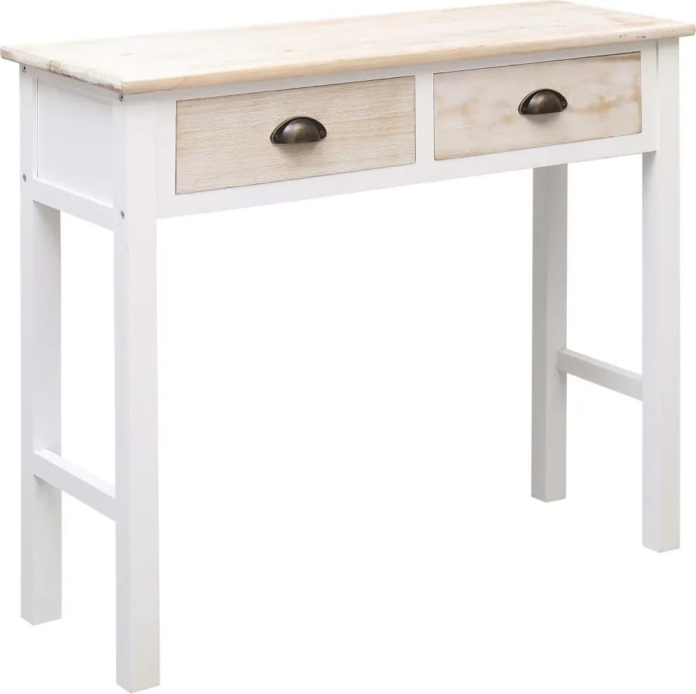 vidaXL Konzolový stolek 90 x 30 x 77 cm dřevo [284151] Barva: Šedá