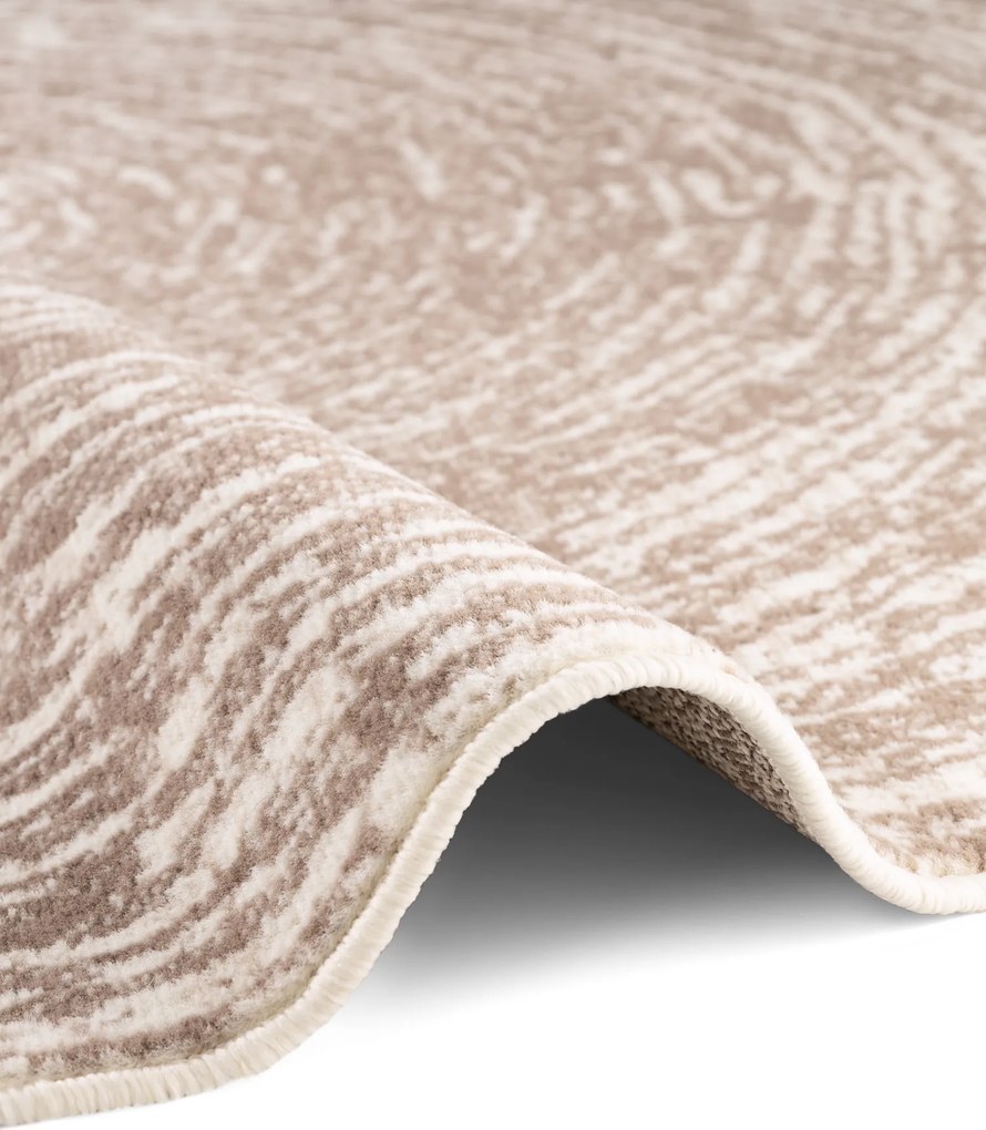 Hanse Home, Kusový koberec Gloria Cavallo 106258 Creme Beige kruh, 120x120 (průměr) kruh, béžová, chodba / předsíň