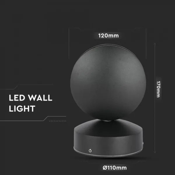 LED Venkovní nástěnné svítidlo LED/7W/230V 3000K IP65 černá