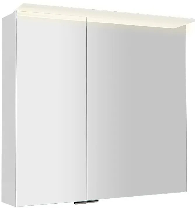 Sapho, LINEX galerka s LED osvětlením, 80x70x15cm, bílá, LX080-0030