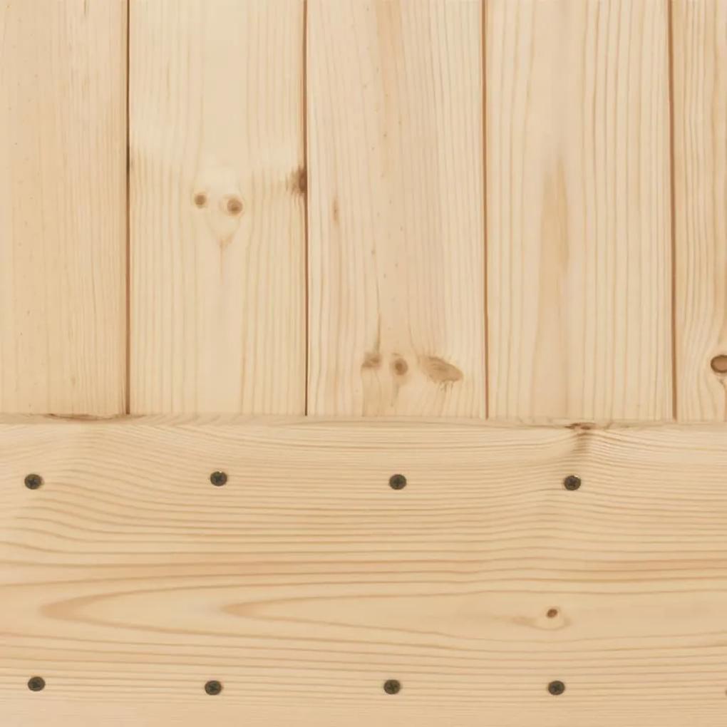 vidaXL Posuvné dveře s kováním 100 x 210 cm masivní borové dřevo [3203259]