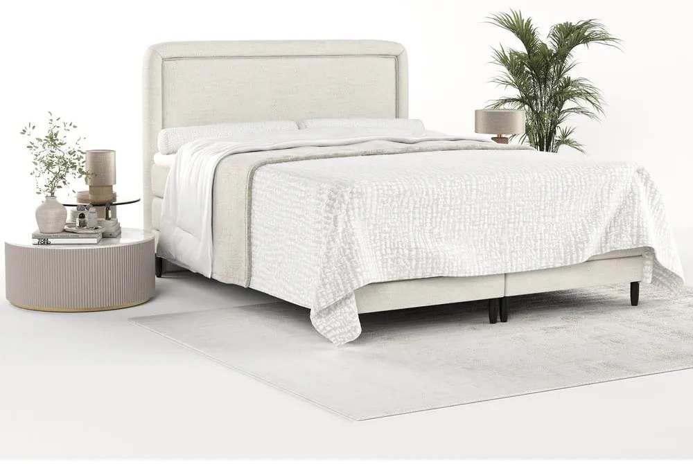 Krémová boxspring postel 180x200 cm Dove – Maison de Rêve
