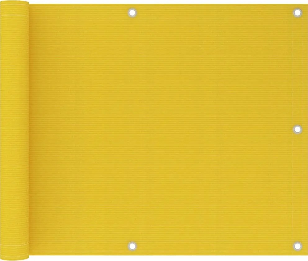 vidaXL Balkonová zástěna 75 x 600 cm HDPE [42321] Barva: Žluto-bílá