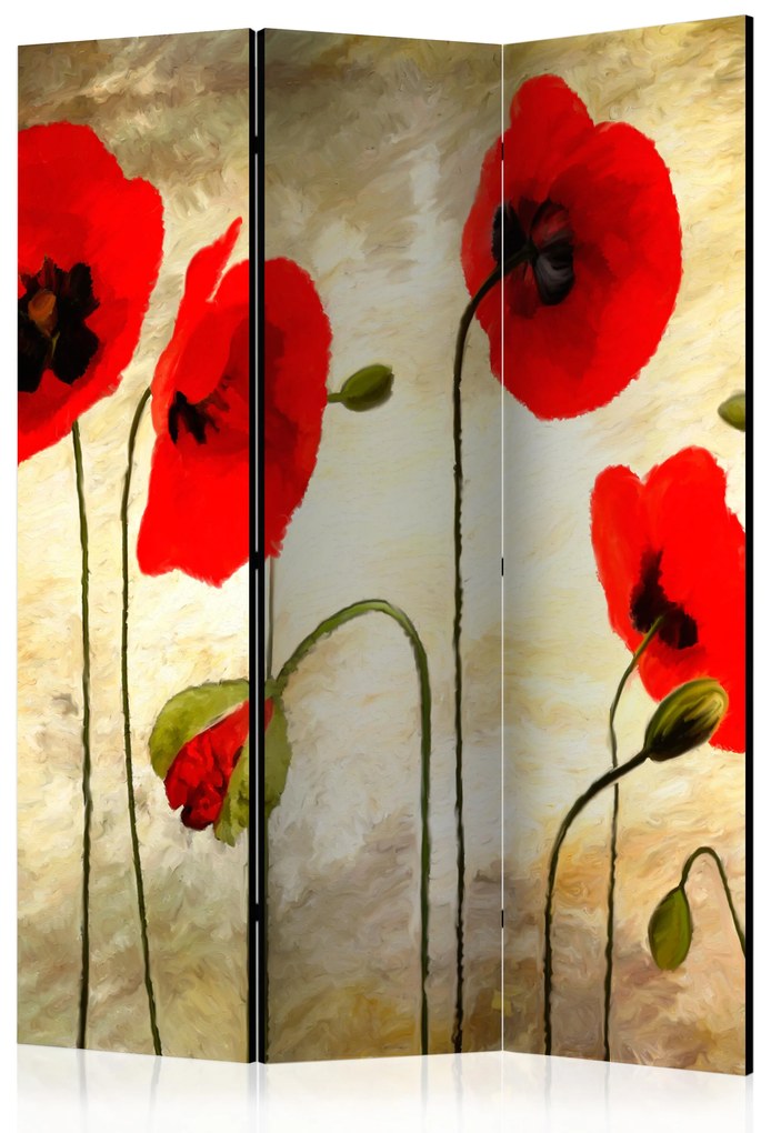 Artgeist Paraván - Golden Field of Poppies [Room Dividers] 135x172 7-10 dní