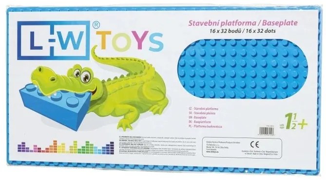 L-W Toys Podložka na stavění - JUNIOR 16x32 bodů modrá
