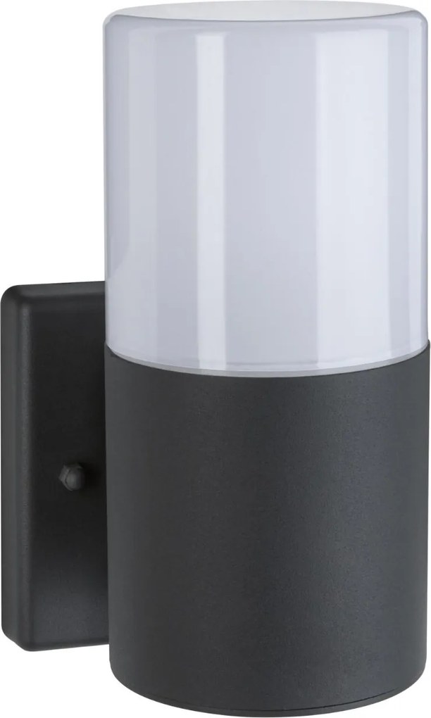 P 94649 Venkovní nástěnné svítidlo Tubs IP44 kruhové 105x123mm max. 15W 230V šedá mat kov/umělá hmota - PAULMANN