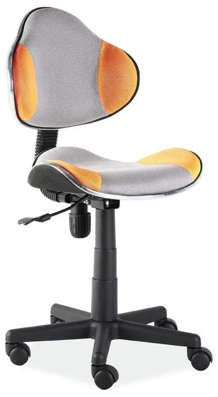 Casarredo Kancelářská židle Q-G2 šedá/oranžová