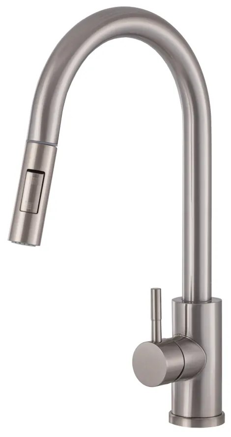 Gamma Taru Slim, vysoká dřezová baterie h-400, broušená ocel, GMA-BTS-IX