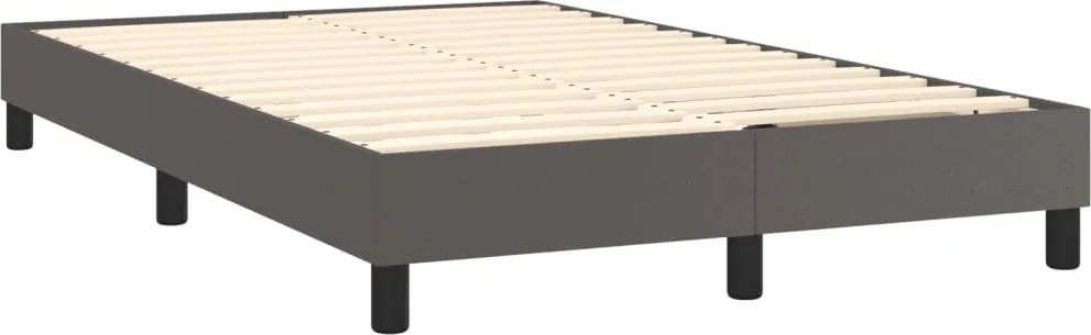 Box spring postel s matrací šedá 120x200 cm umělá kůže 3141117