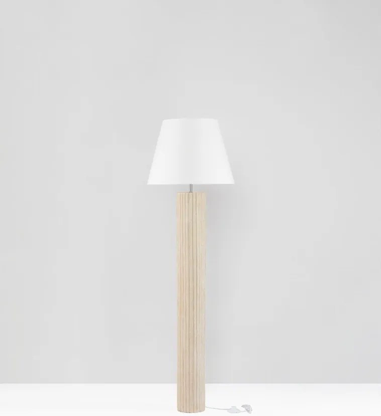 Bílá/krémová kamenná stojací lampa (výška 150 cm) Bacoo – Nova Luce