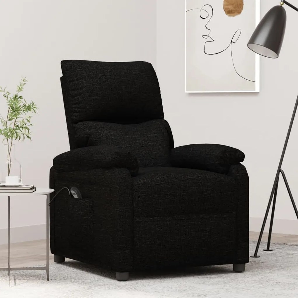 Elektrické polohovací křeslo černé textil 3098427