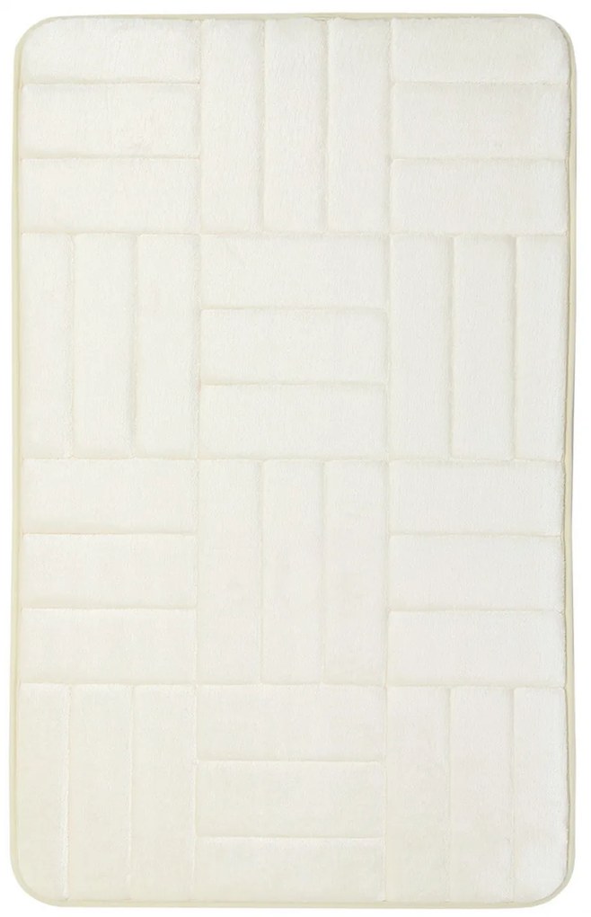BO-MA, Protiskluzová koupelnová předložka 3D 667 cream, 50x80, bílá, koupelna