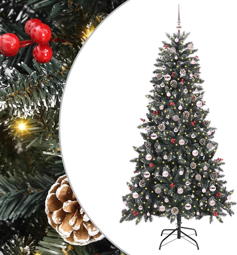 Umělý vánoční stromeček Zelená 210 cm PVC, plast a ocel 3395894